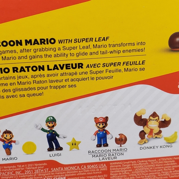 Nintendo | Toys | Super Mario Raccoon Mario With Super Leaf 25 Action ...